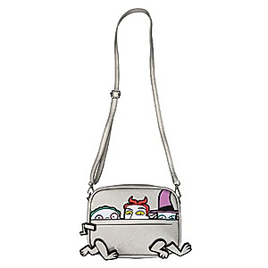 Bioworld Nightmare Before Christmas Lock Shock & Barrel Women’s Gray Crossbody Handbag