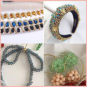 Glass Beads for Jewelry Making, 2000pcs Faceted Rondelle Crystal Beads 4MM Multicolored Spacer Beads for Bracelets Necklace Earrings DIY Beading Crafts