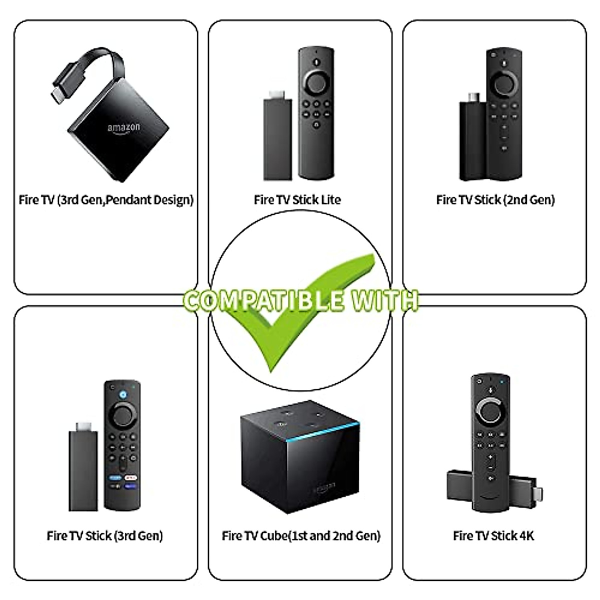 L5B83H Replacement Voice Remote Control Applicable for Amazon 2nd Gen Fire Stick TV, Fire TV Cube（2nd & 1st Gen）, Fire TV Stick 4K, and Pendant Design Fire TV 3nd Gen