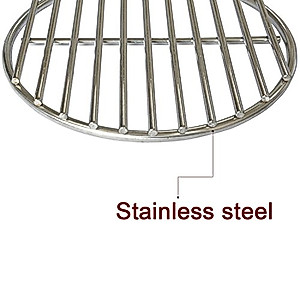 onlyfire Stainless Steel High Heat Charcoal Fire Grate Fits for Large/MiniMax Big Green Egg Grill,9-Inch
