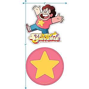 Steven Universe Gems Cartoon Network T Shirt & Stickers (Small) Navy