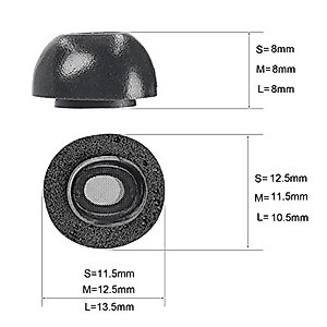 defean Gray Earbuds Memory Foam Replacement Eartips Tips Compatible with Airpods Pro Headphones, Gray 3 Pairs Noise Isolation Earbuds Eartips with Portable Storage Case (Medium)