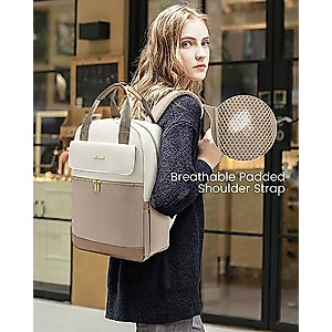 LOVEVOOK Laptop Backpack for Women, Cute Laptop Bag with USB Port, Waterproof Travel Work Backpack Purse, Anti-Theft College Backpacks Casual Computer Daypack Nurse Teacher Bag