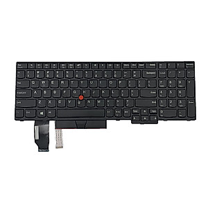 Tiugochr Laptop Replacement US Layout with Pointing Keyboard for Lenovo ThinkPad E580 E585 E590 E595 T580 T590 L580 L590 P52 P72 P53 P53S P73 01YP640 01N729 01YP560 PK131672B00 01YP680