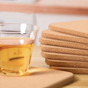 BlueGift Cork Trivet 4 Pack 12" x 7" x 0.5" Heat-Resistant Cork Mat Bases Hot Pads for Table, Countertop, Kitchen Rectangle Cork Trivet Set for Hot Dishes, Pans, Pots