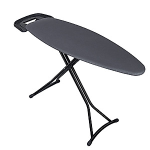 Duwee 17"x48" Steel Top Extra Wide Ironing Board with Retractable Iron Rest, Adjustable Height,Foldable Ironing Boards with 10 mm Thicken Feltpad and Cover,Heavy Duty Legs