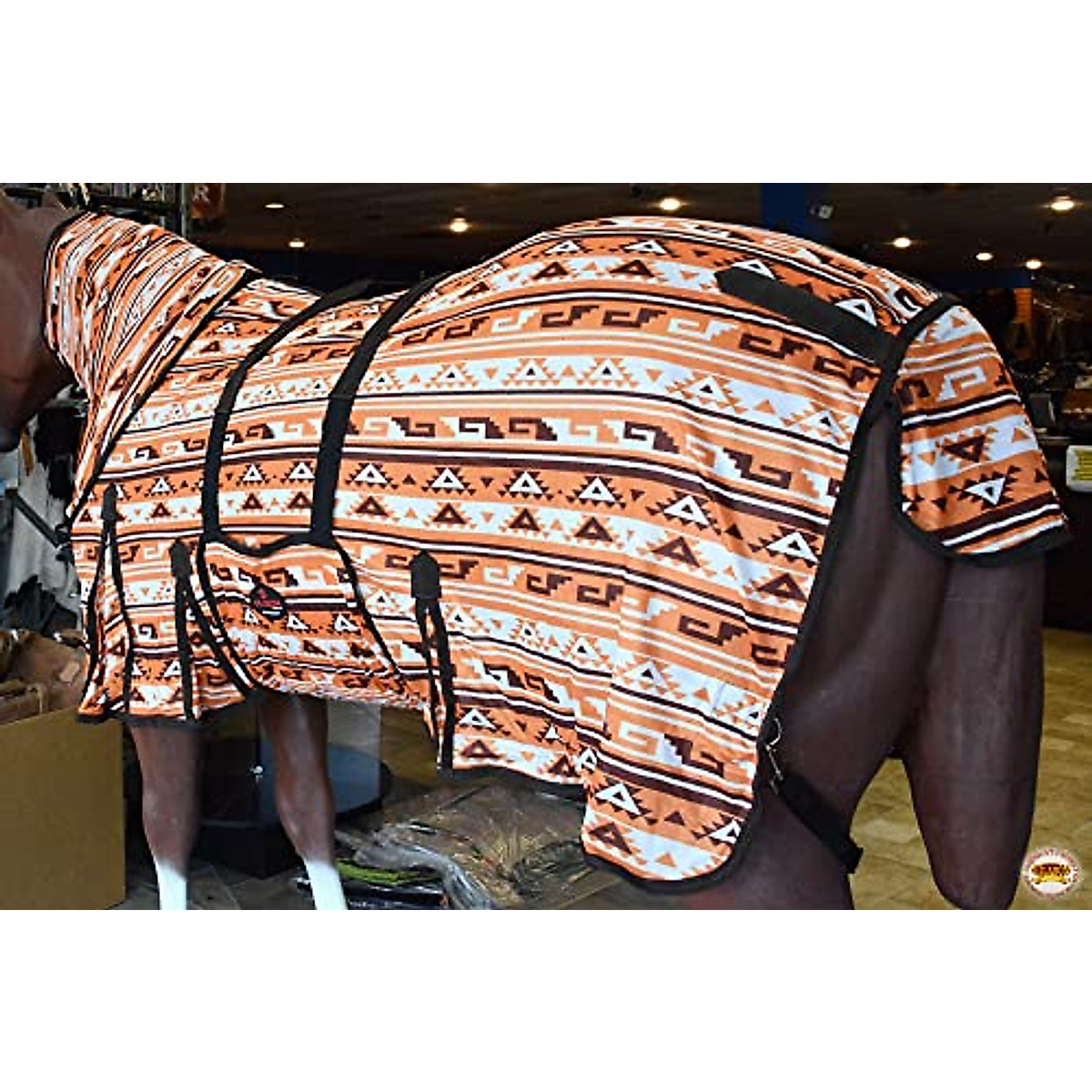 HILASON 78 Inches Horse Fly Sheet Ultra Violet Rays Protect Mesh Bug Mosquito Summer Spring Detachable Neck | Fly Sheet | Horse Turnout Sheet | Fly Sheet for Horses | Bug and Mosquito Protection | Fly