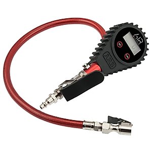 ARB ARB601 Digital Tire Pressure Gauge with Braided Hose and Chuck, Inflator and Deflator 25-75 PSI Readings