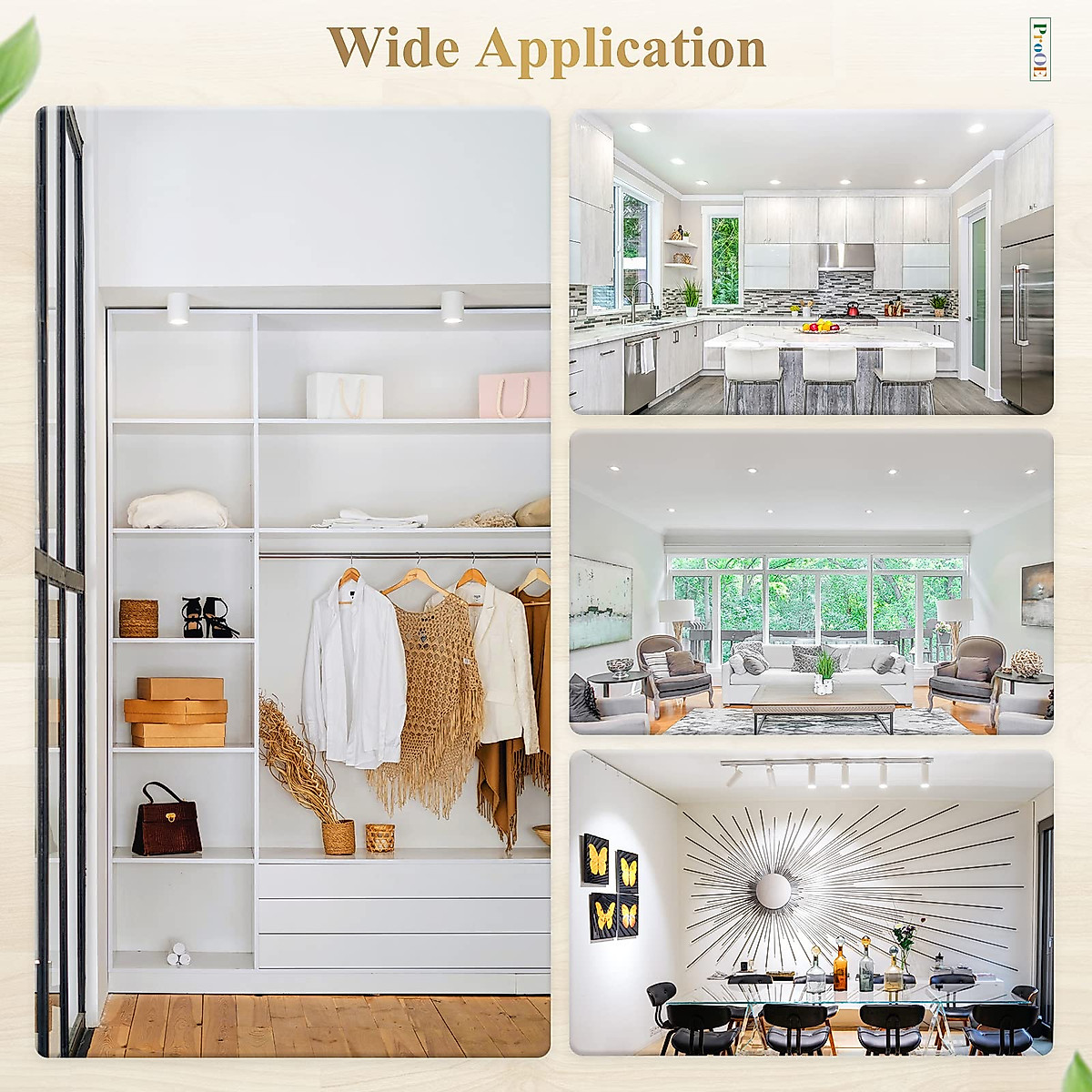 DiCUNO ProOE Eye-Protected GU10 LED Bulb, High CRI of 98, 5W Spotlight Bulb (50W Halogen Equivalent), 400LM and Daylight White 5000K, Replacement for Track Lighting and Recessed Lighting, 6 Pack