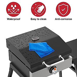 Upgrade Hinged Lid for Blackstone 17 Inch 1832 Adventure Ready Griddle, Griddle Hard Cover Flat Top Hood for Blackstone 1832 1650 1971 1814 & 17 Inch Griddle Lid