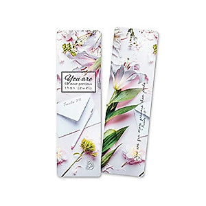 60 pcs Christian Bible Verses Flower Bookmarks. Beauty EBOOK. Encouraging, Inspiration, Unique Design Bookmark.