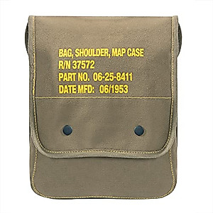 Rothco Canvas Map Case Shoulder Bag with Stencil