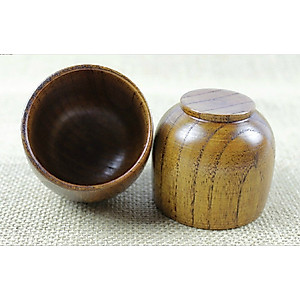 Moyishi Top-Grade Natural Solid Wood Wooden Tea Cup Wine Mug 50ml, Set of 4