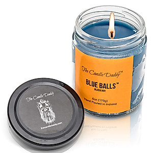 Blue Balls - Blueberry Scented Candle - Funny- 6 Ounce Jar Candle