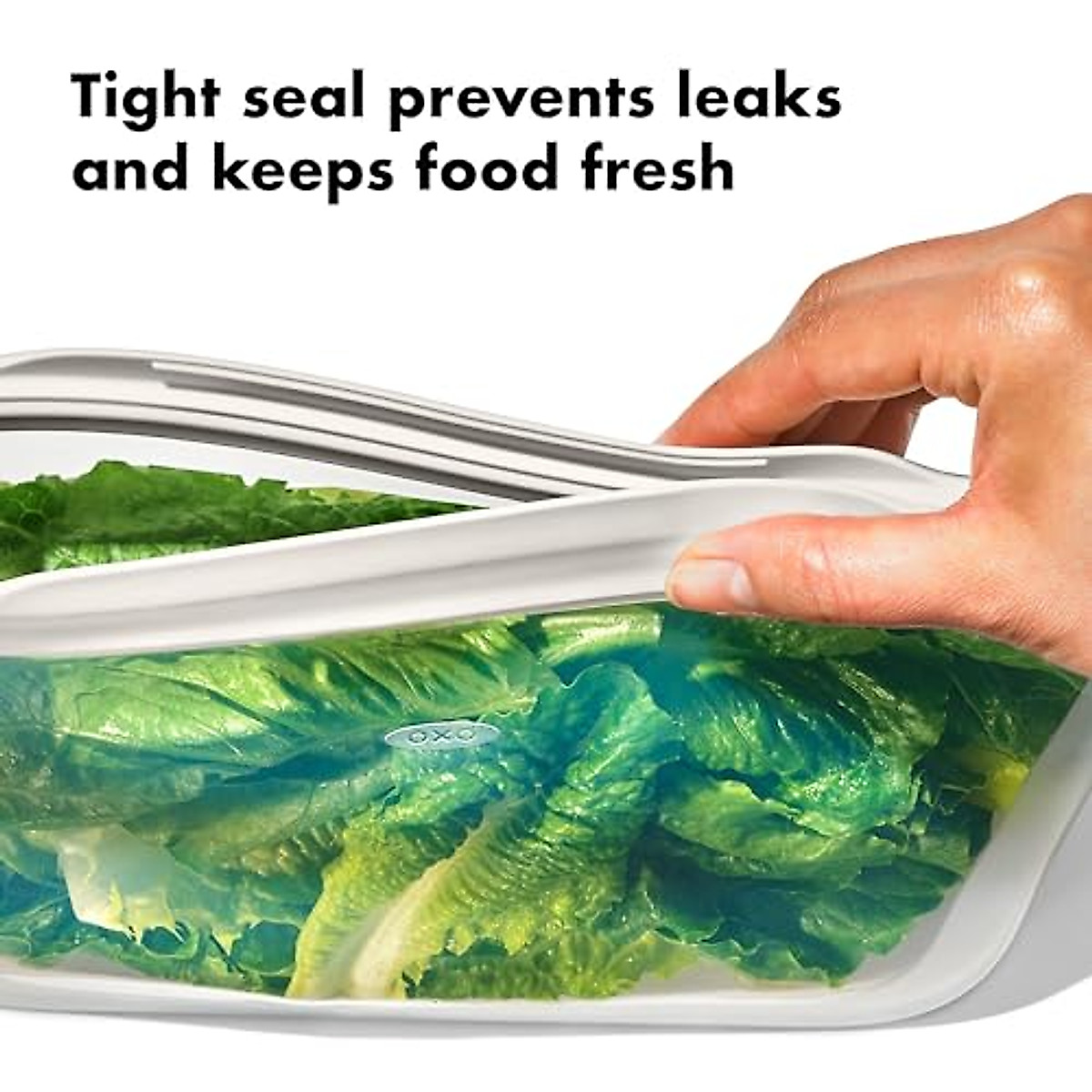 OXO Good Grips Silicone Reusable Bag – Gallon Bag (128 oz) - Oat