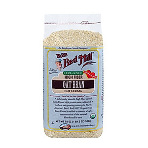 Bob's Red Mill Organic Oat Bran Hot Cereal, 18 Ounce (Pack of 4)