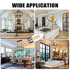 YIMILITE B11 E26 LED Candelabra Bulbs 4.5W(40 Watt Equivalent) 2700K Warm White 450LM Dimmable LED Filament Chandelier Light Bulbs Clear Glass Candle Lamp for Ceiling Fan Home Decor 6 Pack