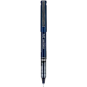 PILOT Precise V5 Stick Liquid Ink Rolling Ball Stick Pens, Extra Fine Point (0.5mm) Navy Ink, 12-Pack (13444)