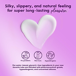 Sliquid Silk Intimate Lubricant - Silicone & Water-Based Lube Blend for Women/Men/Couples, Hypoallergenic Lube, Hybrid Silicone Lube & Water-Based Lubricant, Waterproof, Unscented, 4.2 Fl Oz