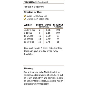 Amber NaturalZ Numo Care Lung Health Herbal Supplement for Dogs | Canine Herbal Supplement for Bronchial Support and Respiratory Lung Health | 1 Fluid Ounce Glass Bottle | Manufactured in The USA