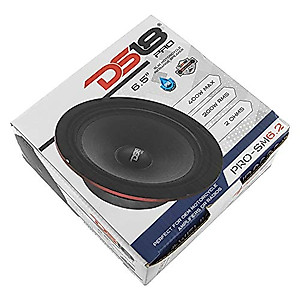 DS18 PRO-SM6.2 Slim Loudspeaker - 6.5", Midrange, Red Steel Basket, 400W Max Power, 200W RMS, 2 Ohms - Premium Quality Audio Speakers - IP66 Water Resistance, Perfect for Motorcycle Applications