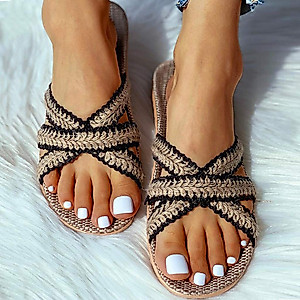 ZHOUXINGB Slippers for Women, Womens Sandals Size 10 Heels Fashion Sandals Zipper Back Sneakers House Shoes Lightweight Flip Flops Pink Womens Shoes Wedges