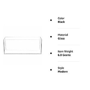 Aquatop High Clarity Low Iron 5mm Thickness Glass Aquarium, 6.5-Gallons – Safe for Freshwater & Saltwater, Desktop Fish Tank, Silicone Glass Aquarium Tank, Slim-Profile Design, HCA-6G