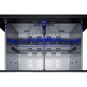 Summit Appliance SPR275OS2D 27" Wide 2-Drawer All-Refrigerator, 4.83 cu.ft; Stainless Steel Drawers; Wweatherproof; Frost-free; LED Lighting; Digital Thermostat; Drawer Dividers