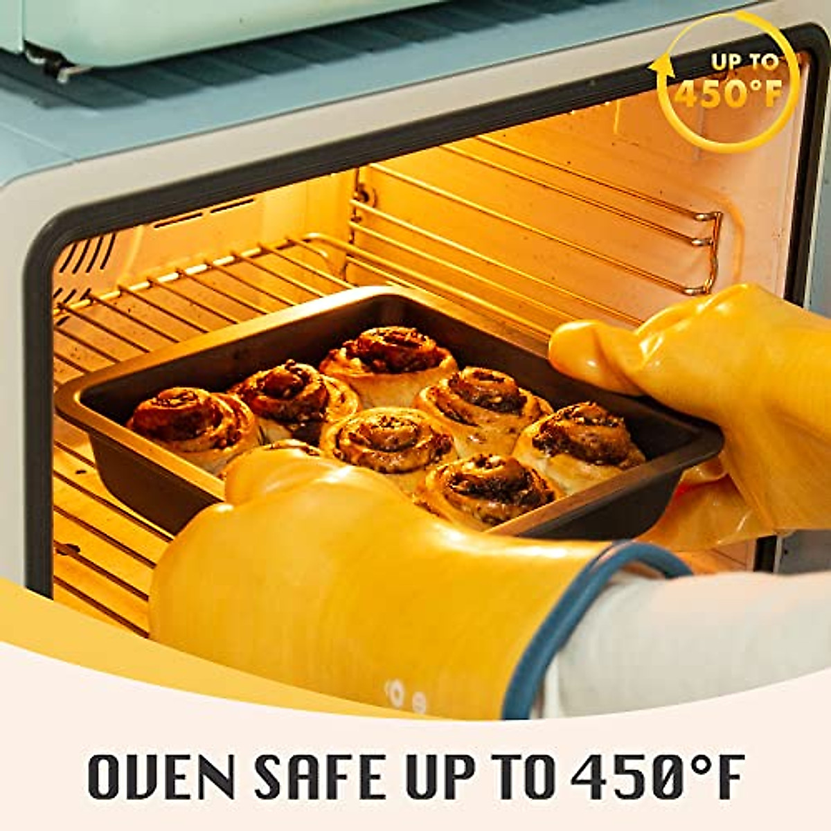 HONGBAKE Nonstick Baking Pans Set, Bakeware Sets of 6,Professional Baking Sheet Set for Loaf, Muffin, Cookie,Heavy-duty Carbon Steel - Grey