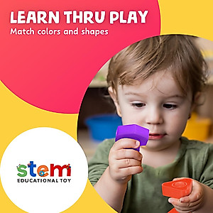 Skoolzy Plastic Nuts and Bolts 24 Piece - Kids Nuts and Bolts - Toddler Engineering Toys for 1-3 - Screw Toys for Toddlers with ebook Included