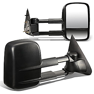 Pair Black Power Adjustment Manual Telescoping Folding Side Towing Mirrors Compatible with Ford F-150 F-250 97-04