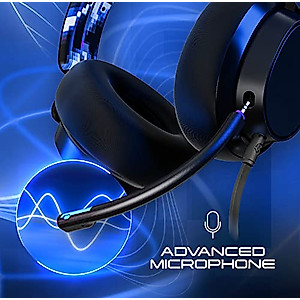 Skullcandy SLYR Multi-Platform Over-Ear Wired Gaming Headset, Works with Xbox Playstation and PC - Blue