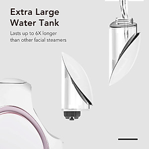 Fancii Nano Ionic Facial Steamer Hot & Cool with Aromatherapy and 6 Spa Settings – 30 Min Steam Time - Professional Home Face Sauna for Moisturizing & Pore Cleansing (Rivo)
