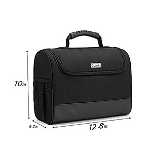 CURMIO Bartender Kit Bag, Portable Travel Carrying Bag with Rubber Handle for Bar Tools Set, Perfect for Home Indoor Outdoor Patio Party, Black (Bag ONLY, Patent Pending)