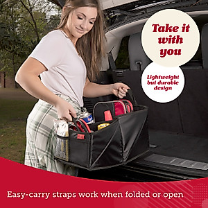 Lusso Gear Car Seat Organizer with Cup Holders for Front, Back, Passenger Seats, Truck and Van, 9 Auto Storage Compartments for Travel Organization of Trunk, Seats, Mobile Office (Black)