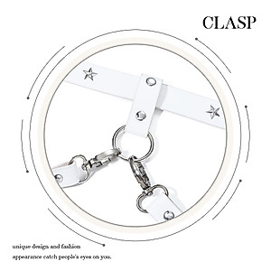 Asooll Punk Leather Women Belts Tassel Fashion Waist Belts Nightclub Party Rave Accessories Belts for Women and Girls (White)