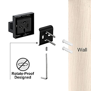 BANOLUX Bath Towel Holder Thicken 24 Inch Single Towel Bar for Bathroom, Bathroom Accessories Heavy Duty Wall Mounted, Matte Black