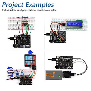 Freenove Ultimate Starter Kit with Board V4 (Compatible with Arduino IDE), 274-Page Detailed Tutorial, 217 Items, 51 Projects