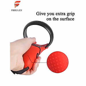 Silicone VR Touch Controller Grip Cover, Anti-fall Knuckle Strap, Sweatproof Joystick Cover for Oculus Quest/Rift S