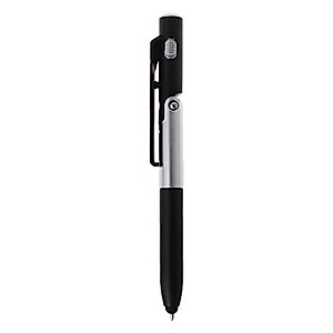 ForHe Multifunction 4-in-1 Touch Screen Pen,Stylus Pen+Ballpoint Pen+LED Flashlight+ Foldable Phone Stand Holder, 3 Colors