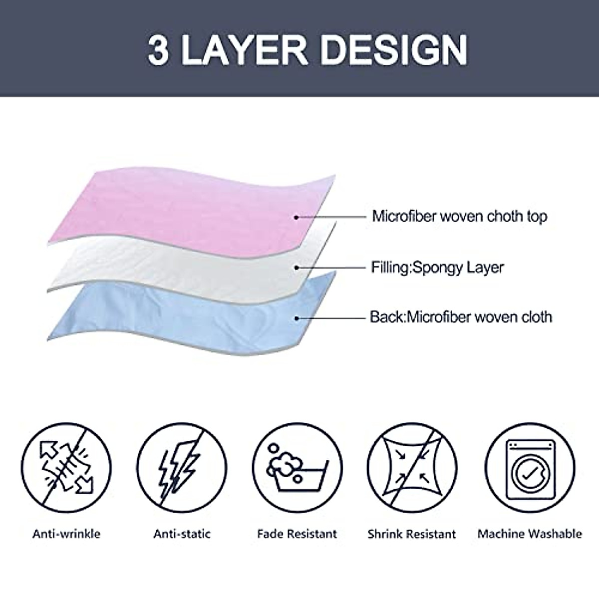 DREAMCLOUD HOME Quilt Set Full Queen Size 3 Piece, Bailey Pattern Printed Bedding Coverlet Set, Lightweight Soft Reversible Bedspread Sets for All Season (1 Quilt & 2 Pillow Shams)