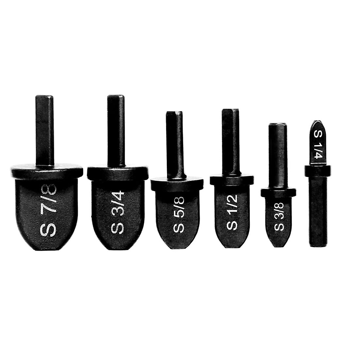 Rowzzi Swaging Tool Drill Bit Set, HVAC Tools, 6pcs Professional Manual Copper Pipe Swage Tool Drill Bit Triangular Handle, Repairing Set Include 7/8'', 3/4'', 5/8'', 1/2'', 3/8'', 1/4'' Bits