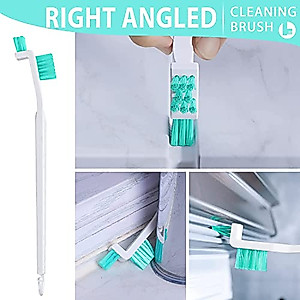 Lumkew Small Cleaning Brushes for Small Spaces, Tiny Household Cleaning Supplies Tools, Mini Crevice Cleaning Brush Scrub Narrow Corner Nook Track Grooves Bathroom Kitchen Home Car Detailing, 16 Pcs