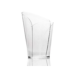 Enchanting MiniWare Rose Cup, 3 oz. - 12 Count - Elegant Clear Plastic Tableware, Perfect for Everyday Use
