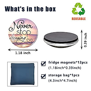 RIMULAplus Cute Refrigerator Magnets for Fridge, Decorative Fridge Magnets Cute, Small Glass Inspirational Magnets for Whiteboard Office Kitchen