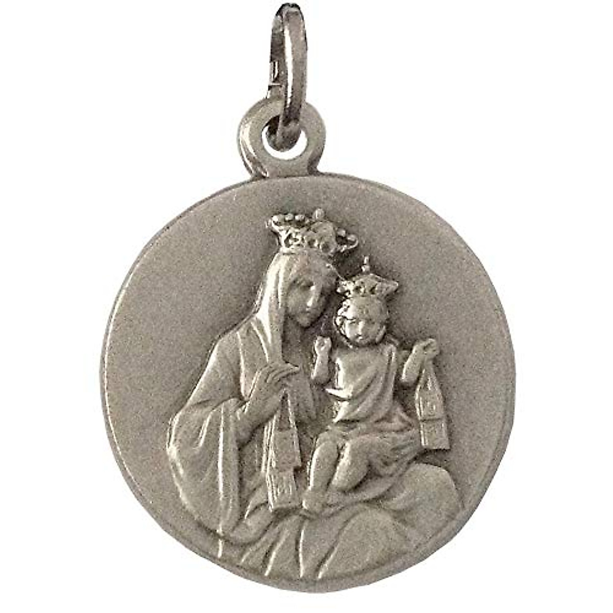 CARMEL SCAPULAR MEDAL (OUR LADY OF MOUNT CARMEL - VIRGIN OF CARMEL) - 100% MADE IN ITALY (Round Shape)