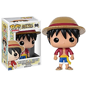 Funko POP One Piece - Monkey D. Luffy Pop! Vinyl Figure (Bundled with Compatible Pop Box Protector Case) Multicolor 3.75 inches