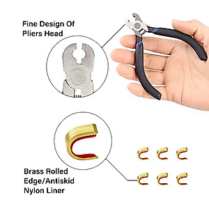 SOPOGER Archery Bow Square Nocking Points Pliers Bow String Knock Kit T Shape Turning Bow Square Ruler Tool String-Loop Nocking Buckle Pliers for Recurve Compound Bow Accessories (Black)