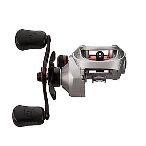 13 FISHING - Origin F1 Baitcast Reel - 6.6:1 Gear Ratio - Right Hand Retrieve (100 Size) (Fresh) - OF1-6.6-RH, Silver/Black/Red