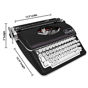 The Oliver Typewriter Company Timeless Manual Typewriter, Black